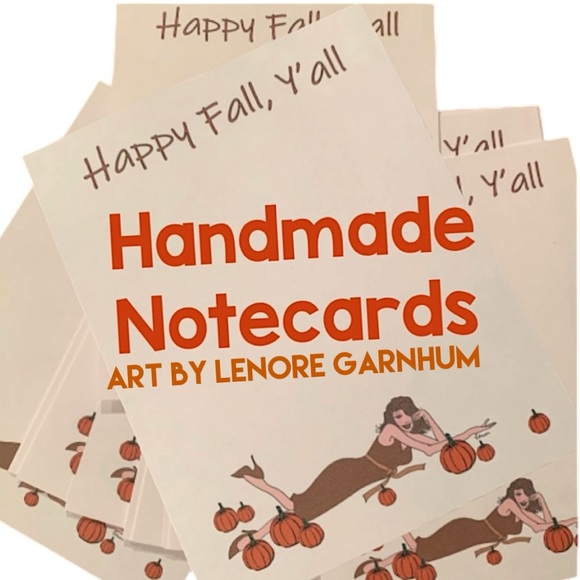 Hand Crafted | Office | Happy Fall Yall Handmade Note Cards My Art ...